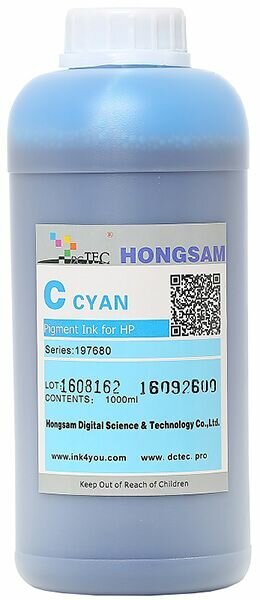 Чернила DCTec пигментные HP Z2100 Cyan (голубой) 1000 мл