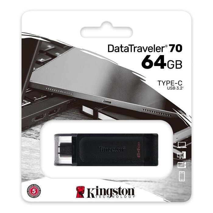 Flash Card 64 Gb Kingston DataTraveler DT70 Type C