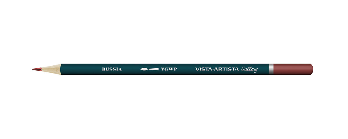 Карандаш акварельный "VISTA-ARTISTA" "Gallery" VGWP художественный заточенный 709 Красный железоокисный (Iron oxide red)