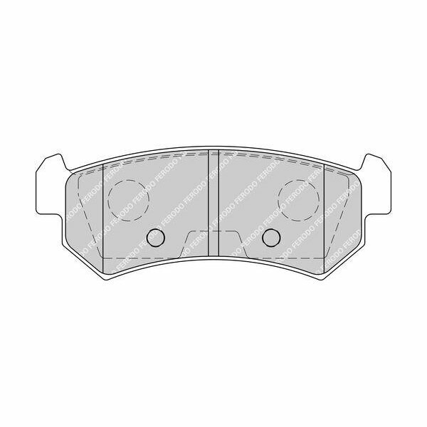 Колодки тормозные задние дисковые комплект Renault, FERODO FDB4435 (1 шт.)