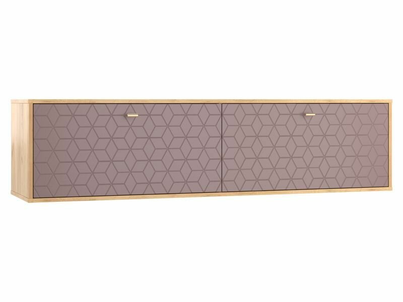 Тумба ТВ с ящиком "Монс 2" 160х40х40 Дуб крафт золотой / Гарвиш