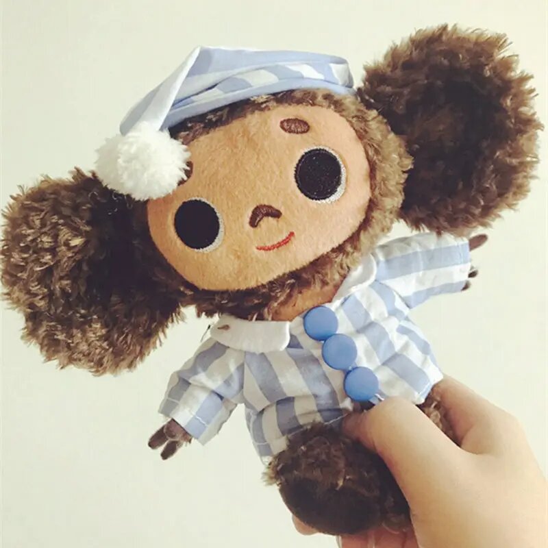 Чебурашка плюшевая игрушка LGZA brown C round