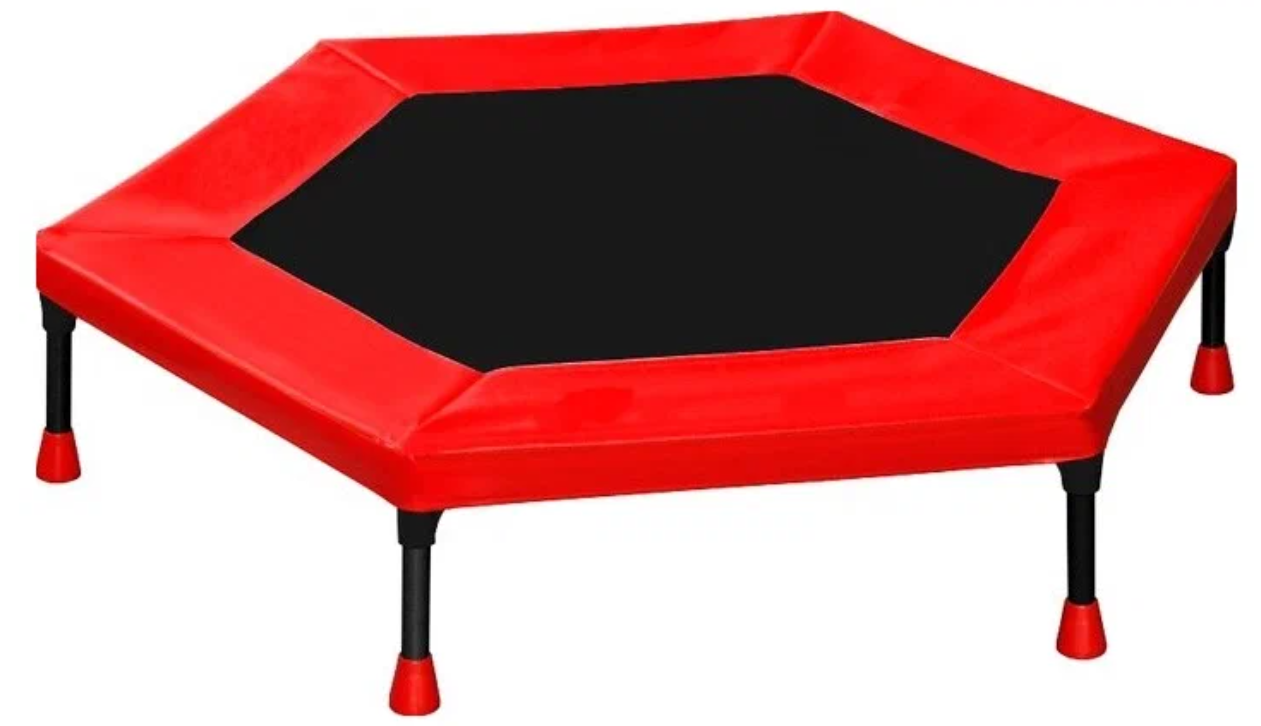 Каркасный батут Леко ГП060003 135х135х25 см красный