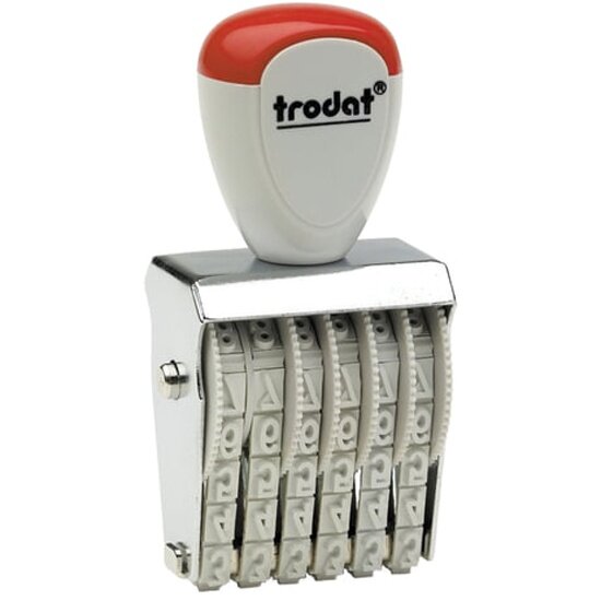 Нумератор ручной Trodat ленточный, 6 разрядов, оттиск 27х4 мм, 1556, 54886