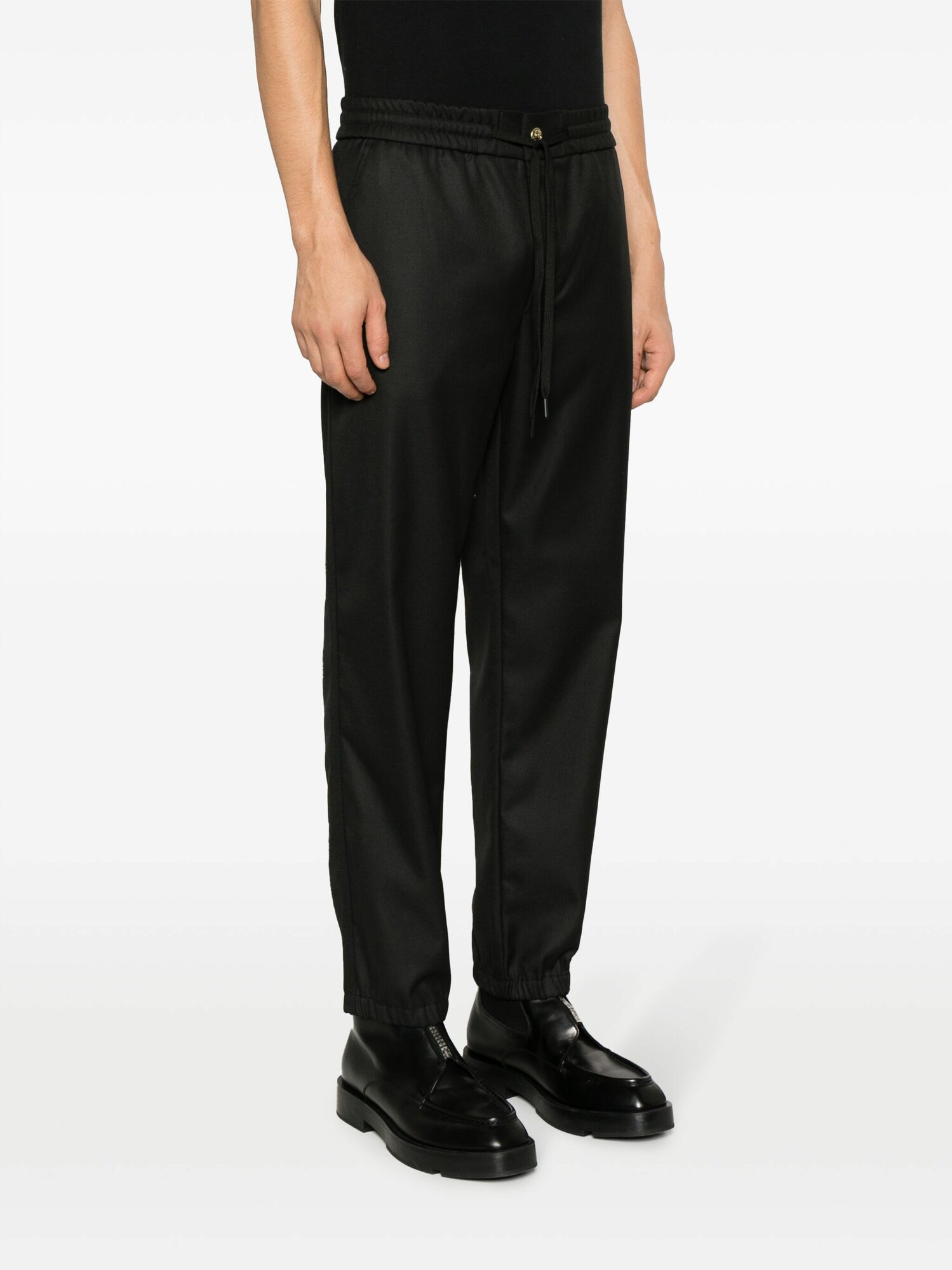 Брюки Versace Jeans Couture Logo-patch drawstring straight-leg trousers, размер 46 — фото 1