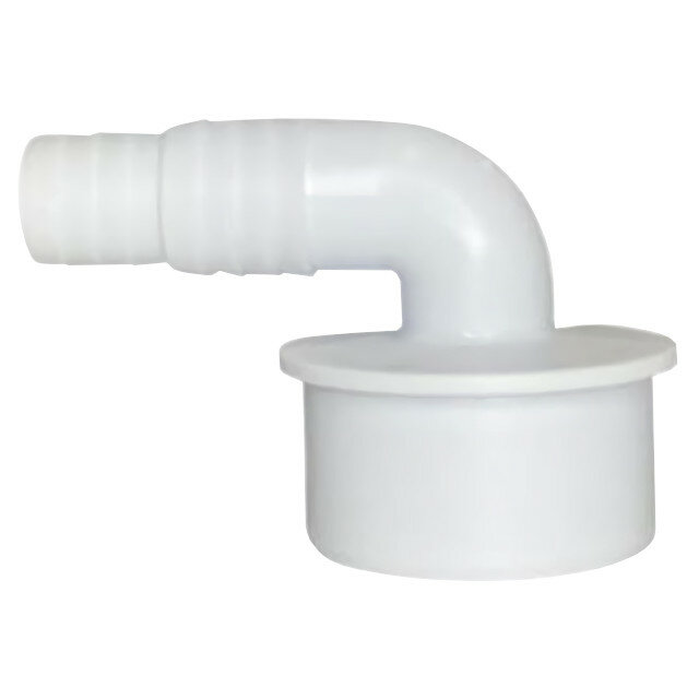 Угловой переходник для подключения сливного шланга 50х23х20 мм к сантехнике
