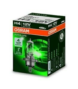 Лампа H4 12V 60/55W P43T Osram Ultra Life с увеличенным сроком службы