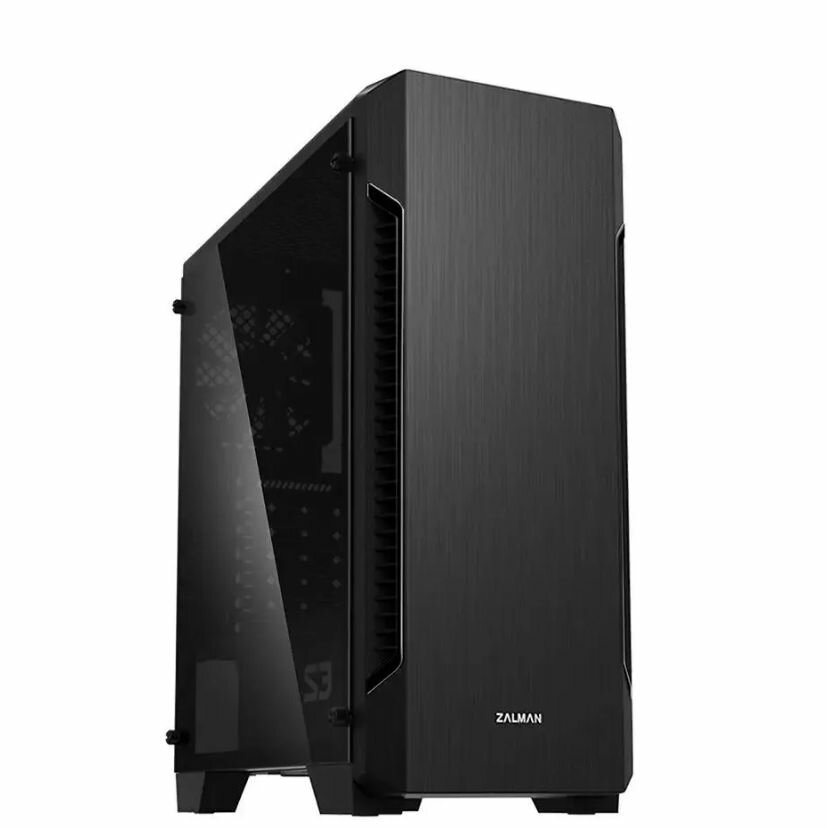 Компьютерный корпус ZALMAN S3 TG (S3 TG BLACK) черный - Midi Tower, ATX, 3.5 мм jack (микрофон/аудио), USB 2.0 Type-A, USB 3.2 Gen 1 Type-A