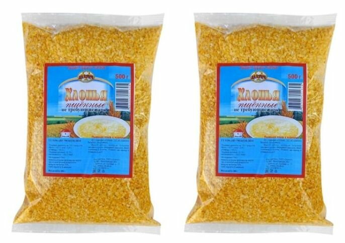 Златич Хлопья пшенные, не требующие варки, 500 г, 2 шт