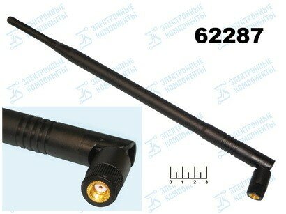 Антенна Wi-Fi для роутера 7dB SMA 28см реверс