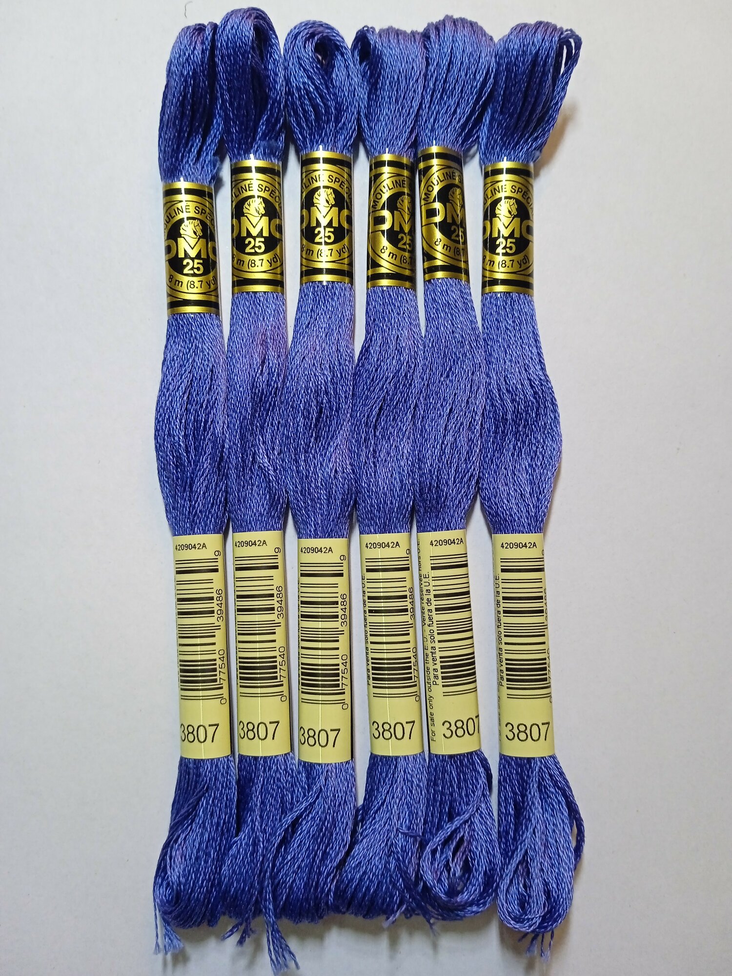 Набор ниток мулине, 8 м, 6 шт DMC-3807_6