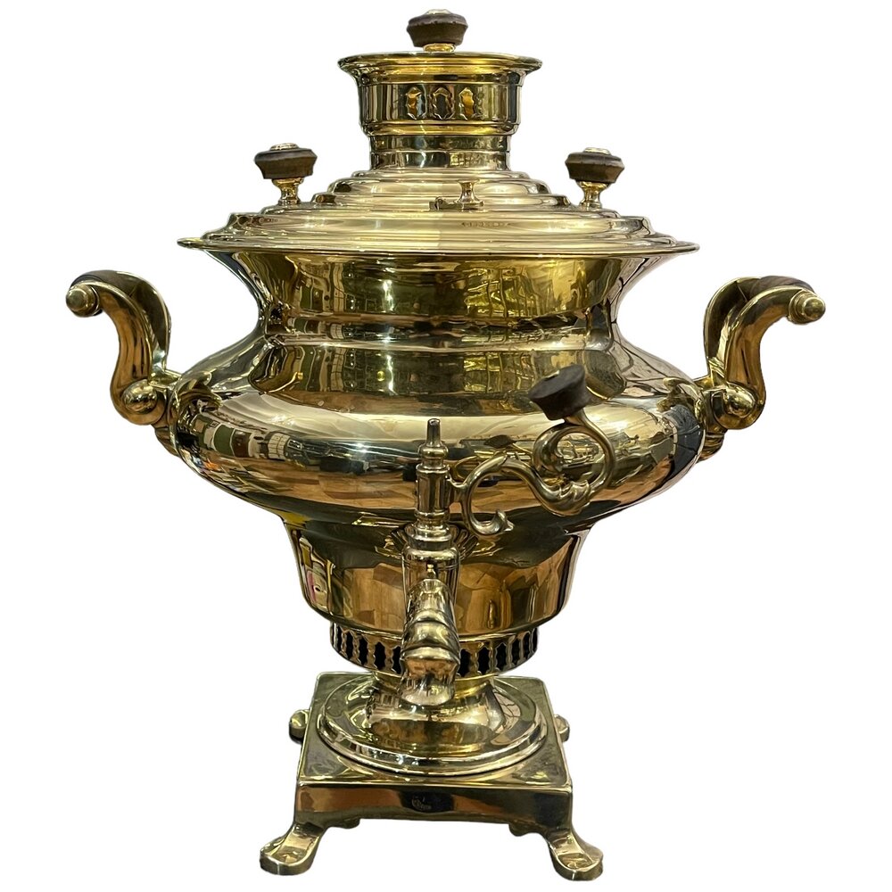 Самовар жаровой "Репка", 1859-1911 гг, 8 л, фабрика Салищева В. М, Тула, Российская Империя