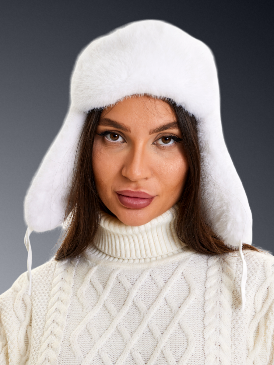 Шапка-ушанка для девочек и женщин