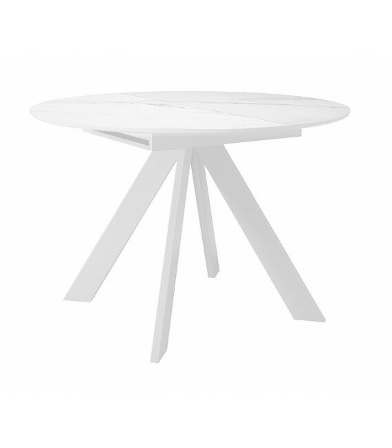 Стол Agastache SKC110 d1100 Керамика Белый мрамор/подстолье белое/опоры белые