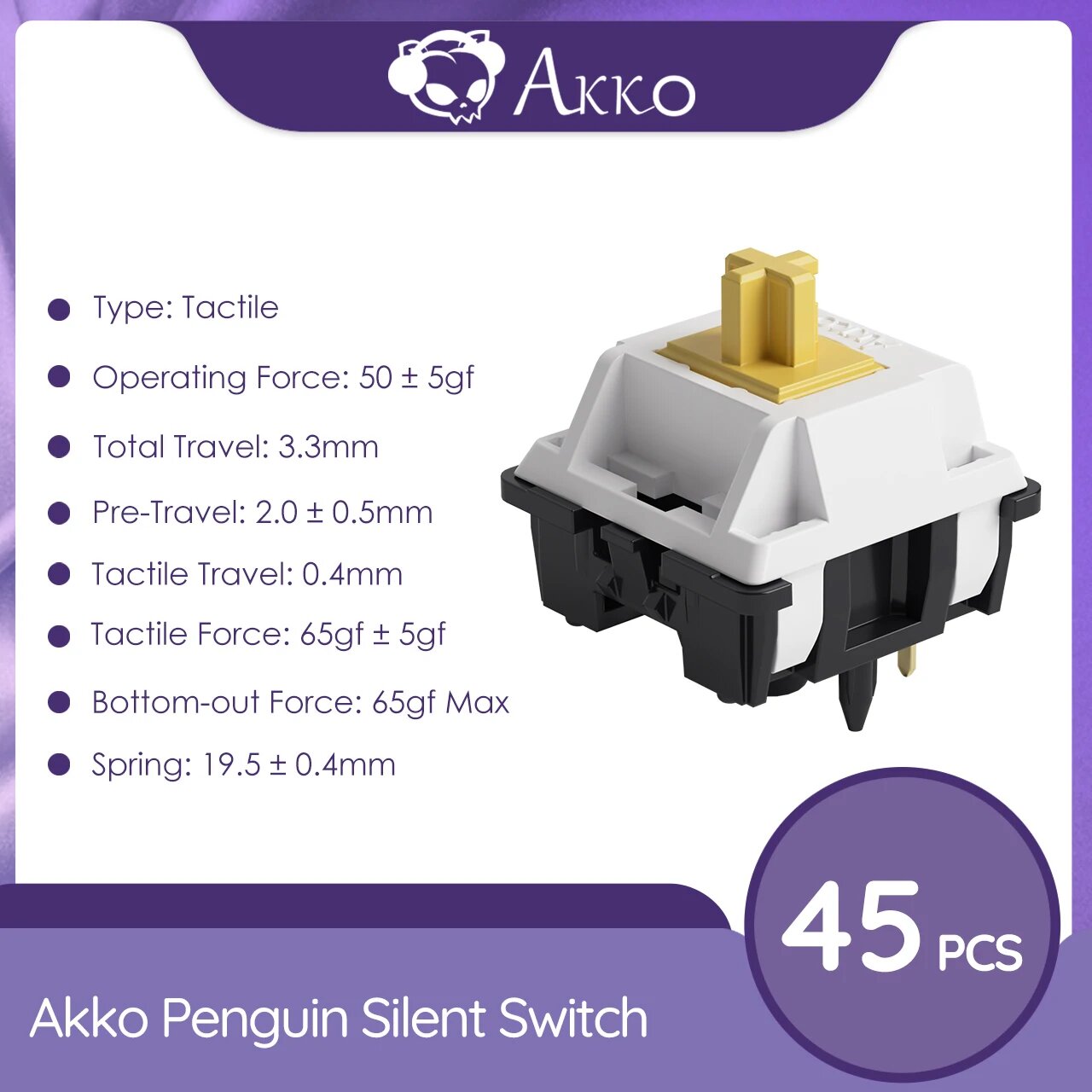 Akko Penguin Silent Switch тактильные, 45pcs