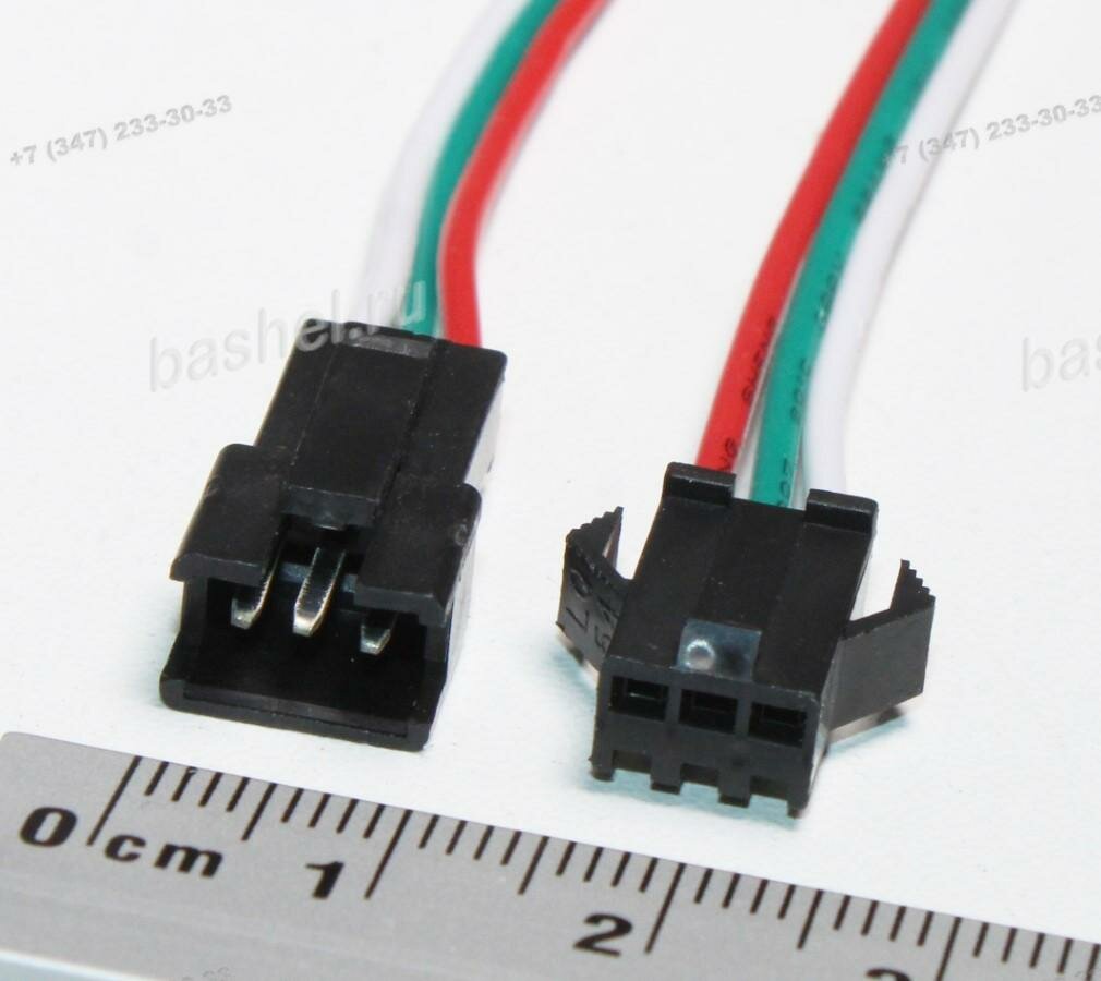 Разъемы JST SM 3pin комплект F+M с проводами, 140мм
