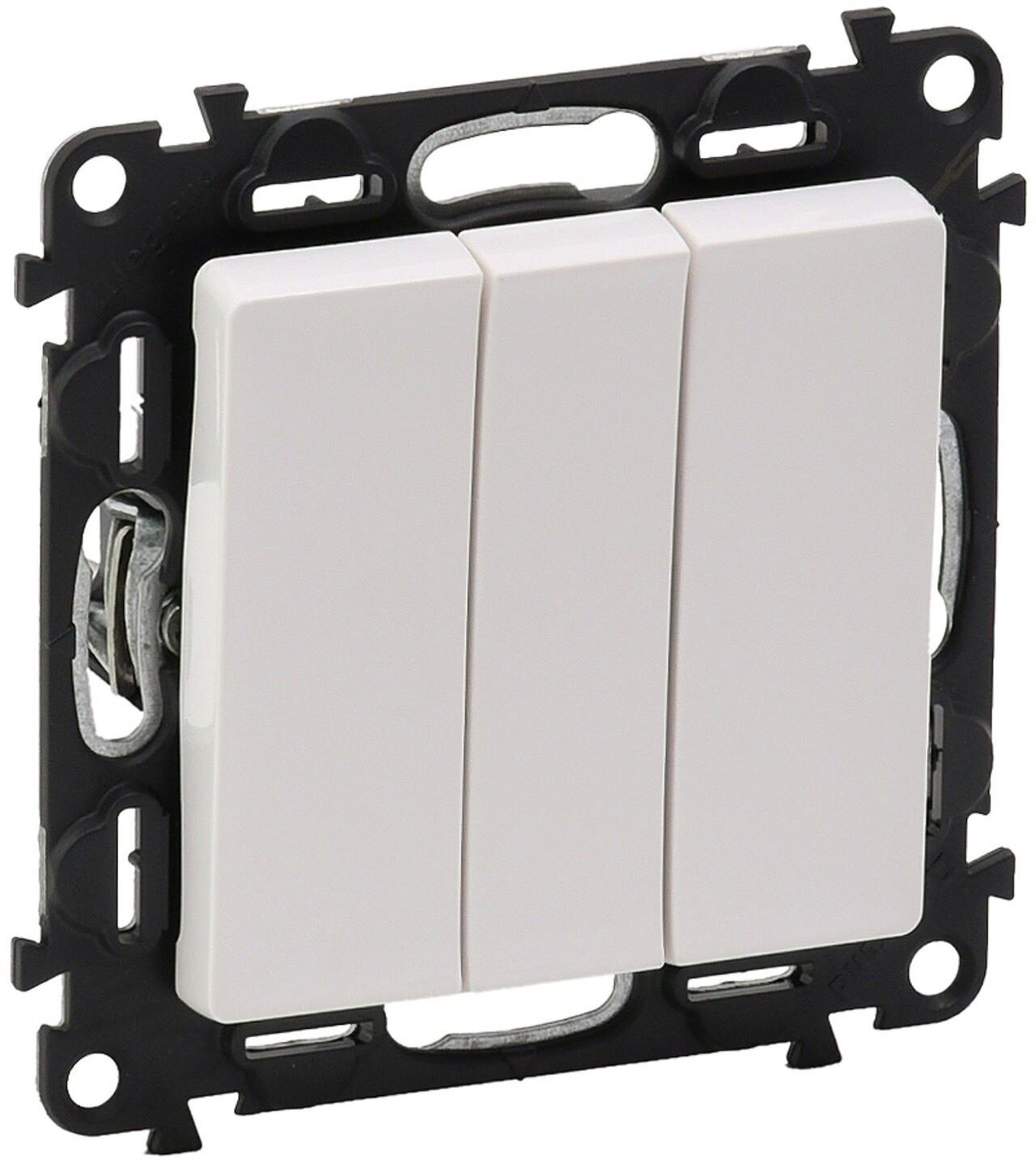 Выключатель VALENA LIFE 3-кл. 10AX 250B с лицевой панелью, белый Legrand арт. 752403