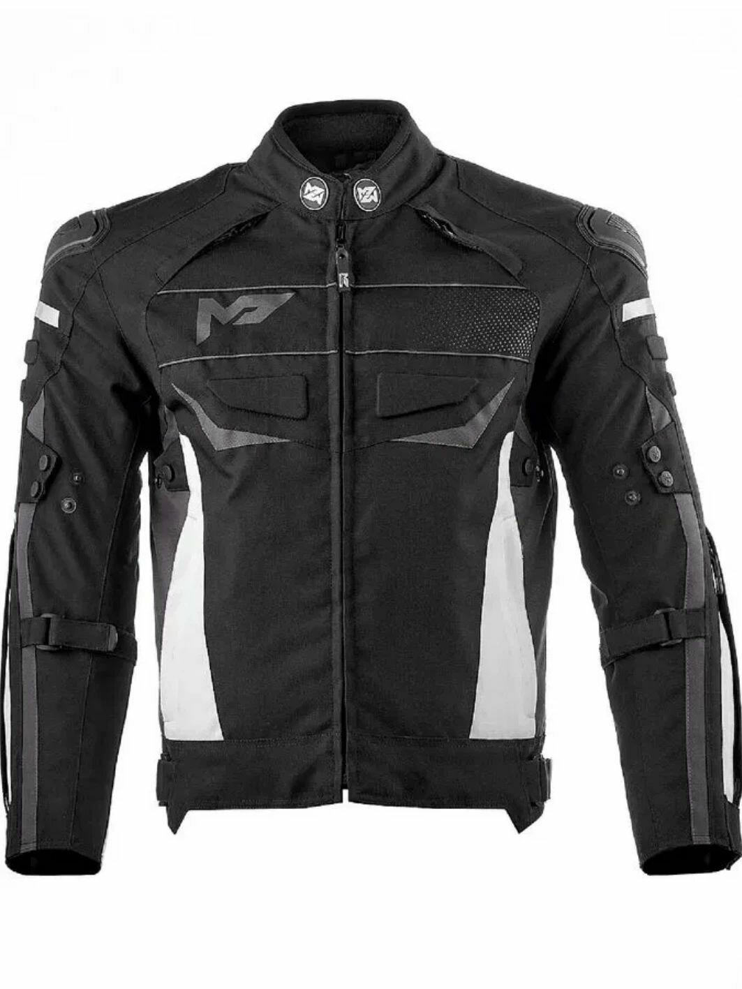 Куртка текстильная MOTEQ CLYDE черный/белый L