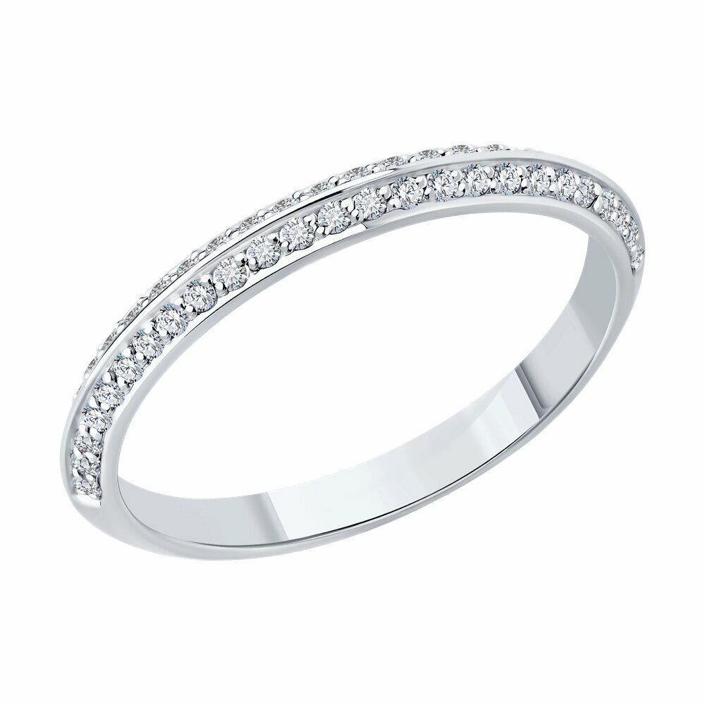 Кольцо, белое золото, 585 проба, бриллиант