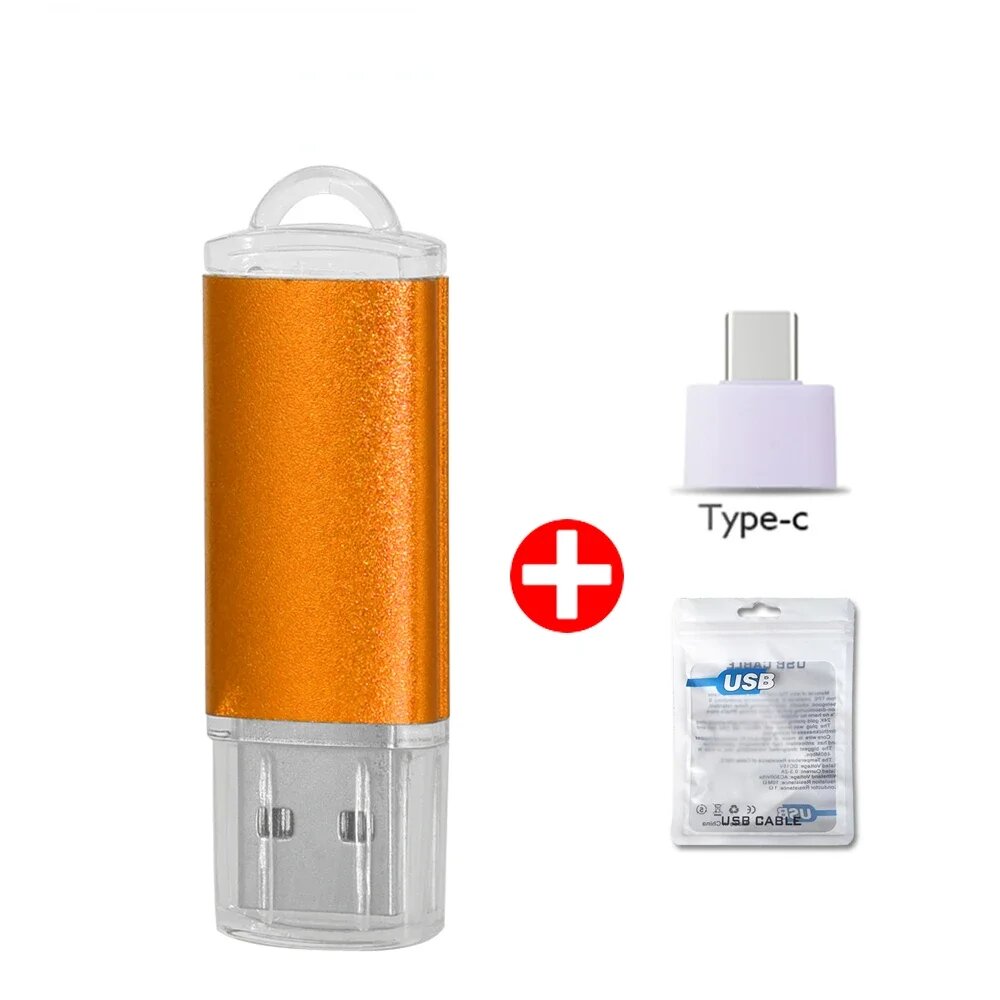 KAWEIDA Мини флешка USB 2.0 металлическая черная 64 ГБ, 32 ГБ, 16 ГБ, 8 ГБ, 4 ГБ