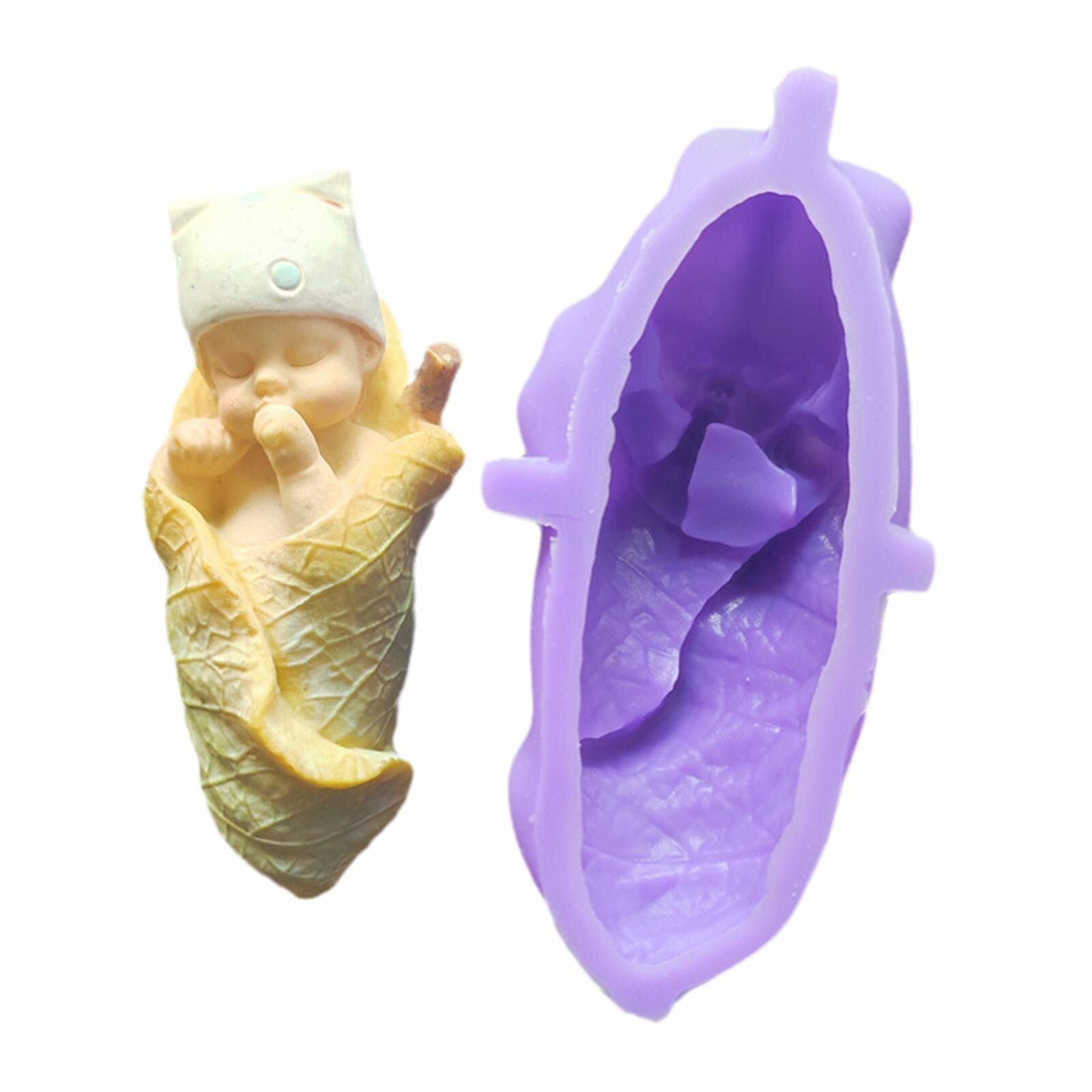 Силиконовая форма для кукол с листьями