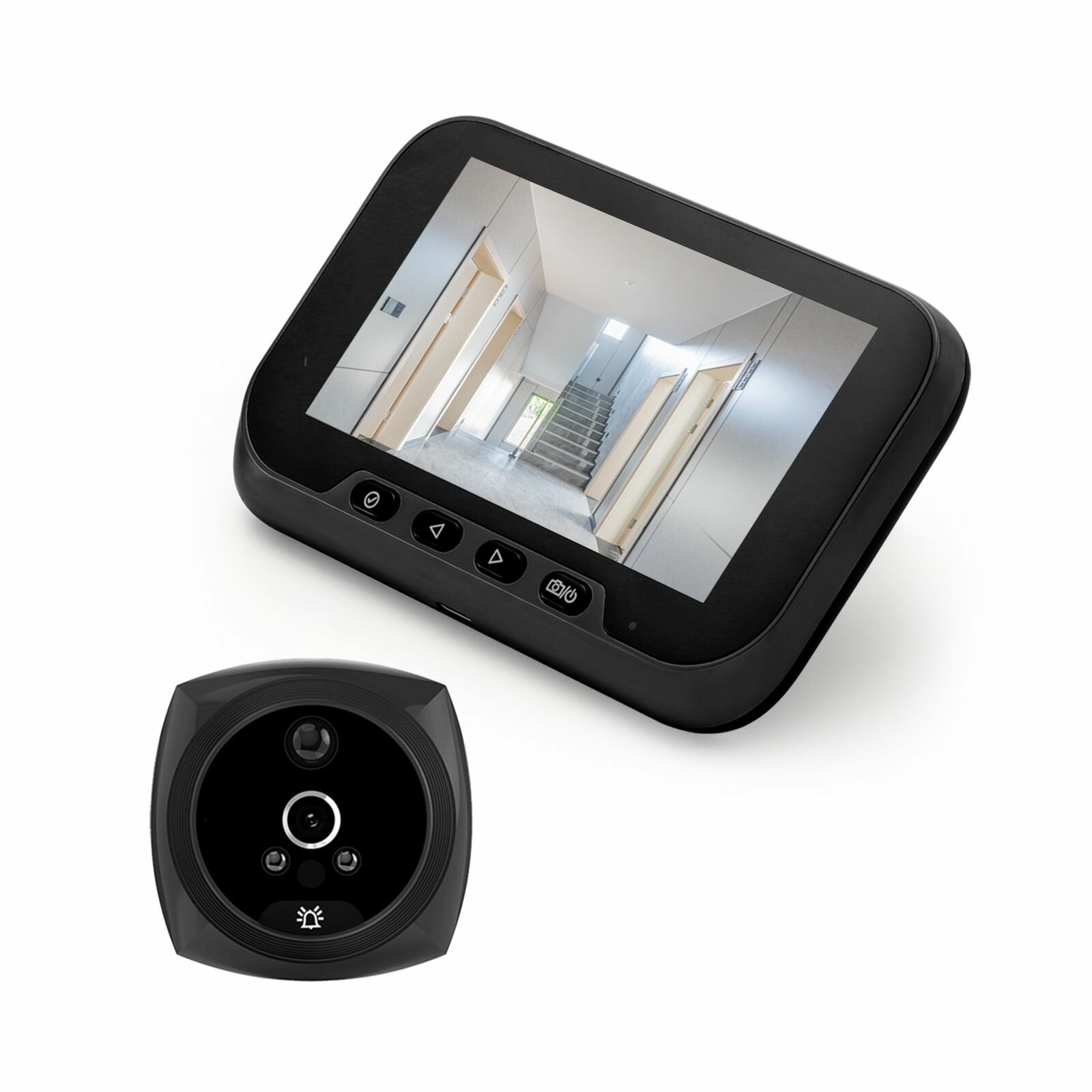 4,5-дюймовый дверной глазок с камерой для двери квартиры 2MP LCD цифровой