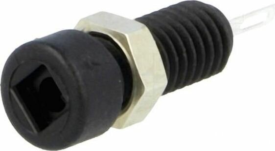 Разъем HIRSCHMANN MBI 1 SW Гнездо "банан" 2мм 6А Длина 21мм черный, Покрытие луженые 1шт