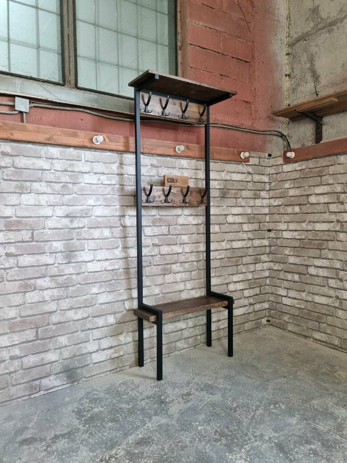 Гардеробная "EasyLOFT" в стиле лофт, вешалка, для дома и дачи, в прихожую, 80х30х200 см.