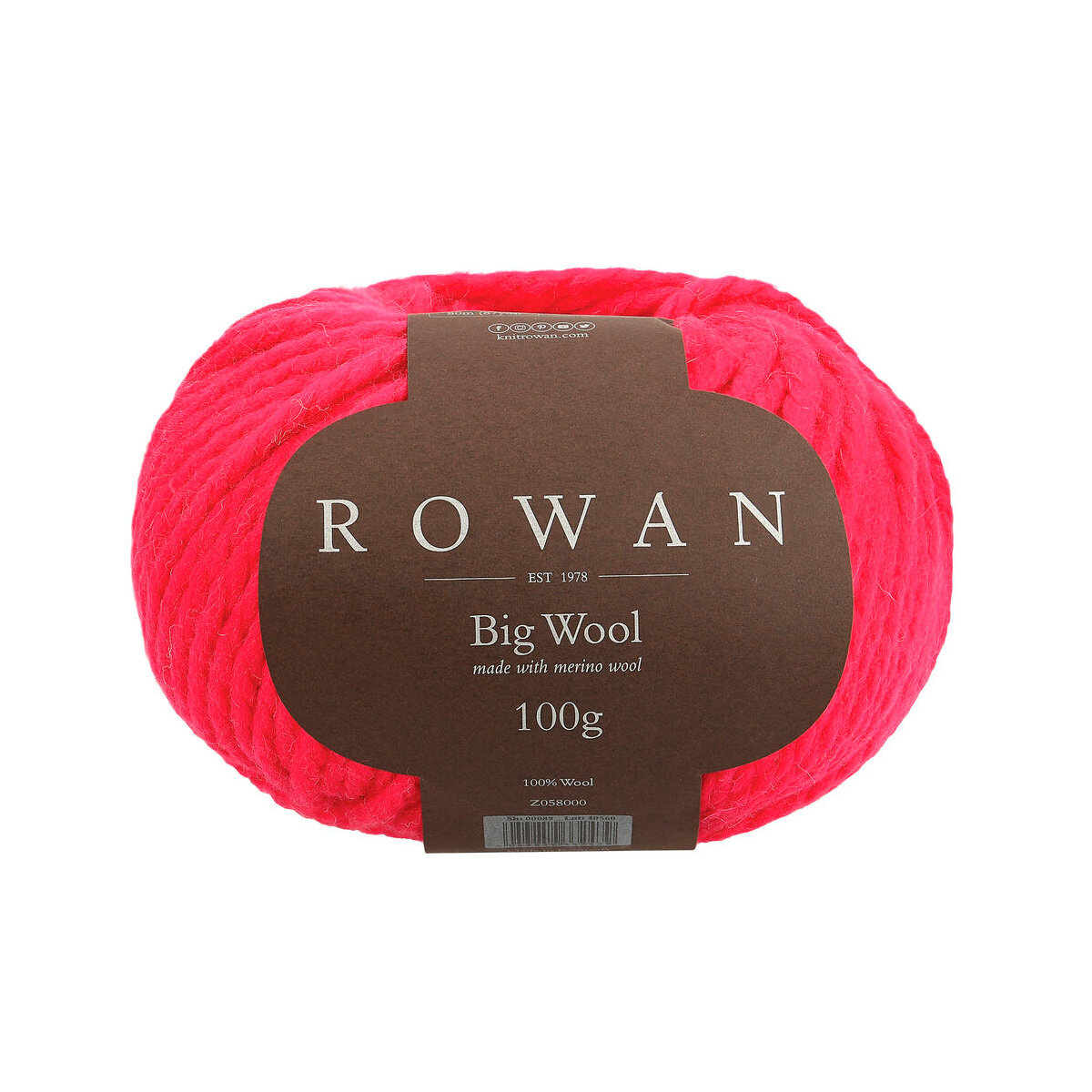 Big Wool /Биг Вул/ пряжа Rowan, Z058000 (089, cerise (вишневый), красный)