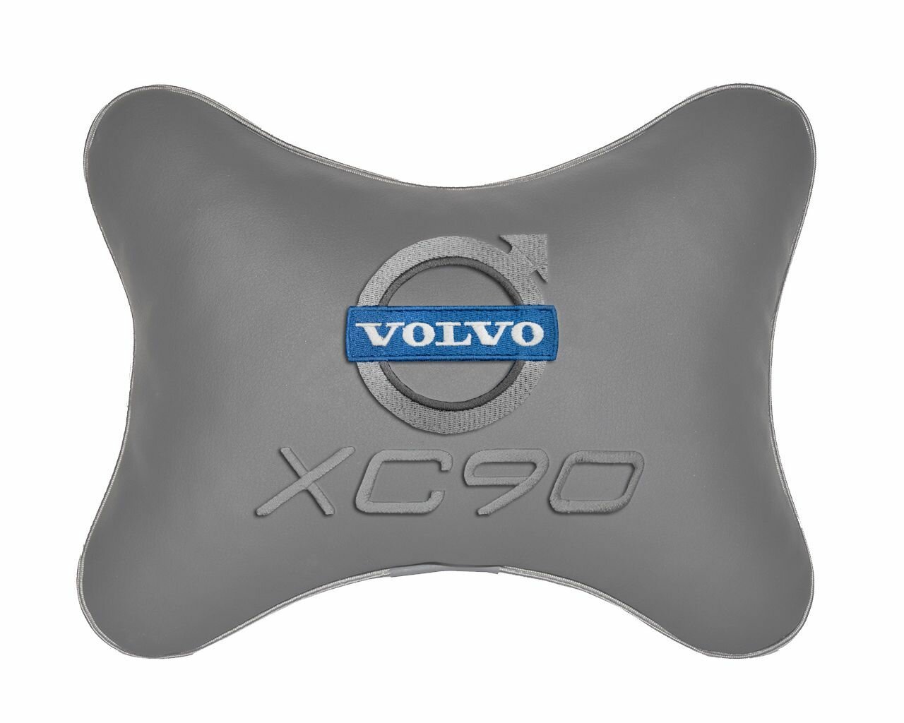 Подушка на подголовник автомобильная серая экокожа Volvo XC90