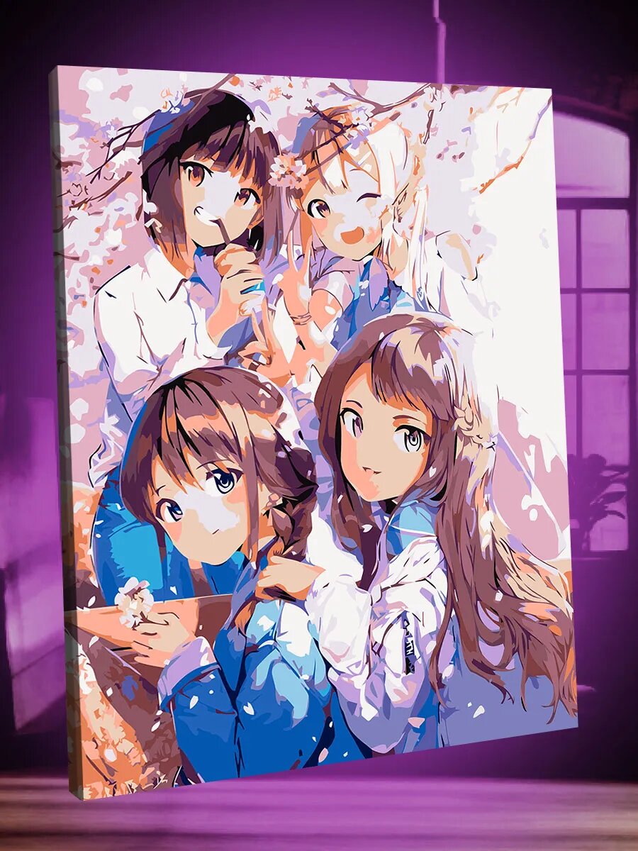 Картина по номерам Аниме цвет сакуры