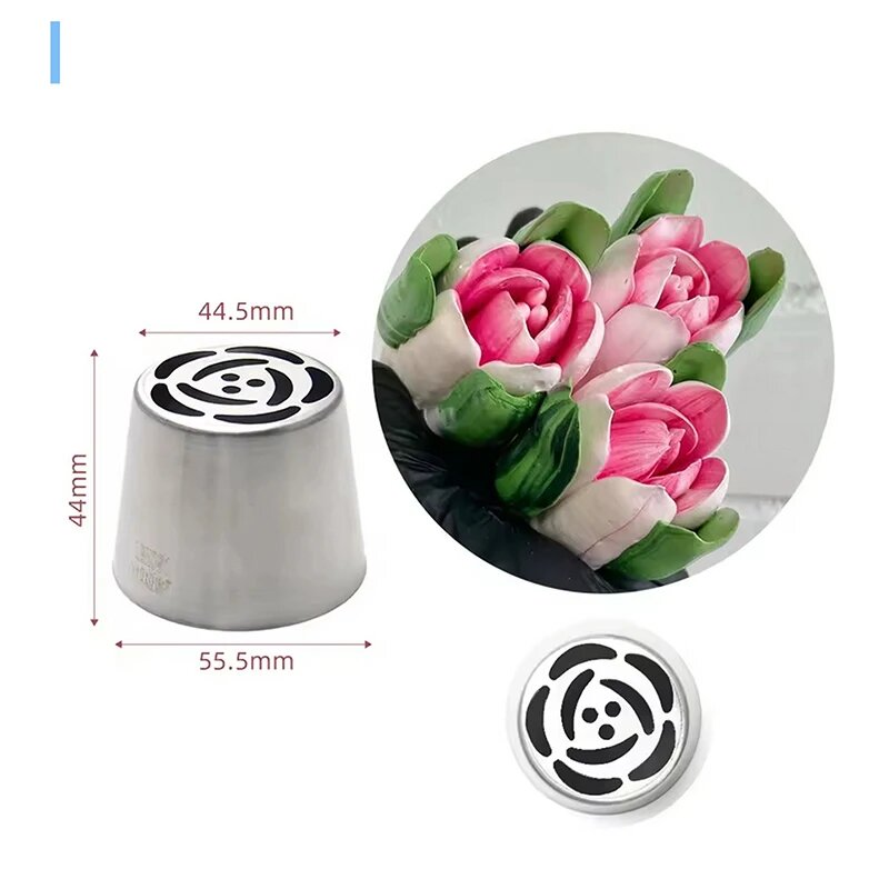 Насадки для глазури "Русские тюльпаны", нержавеющая сталь