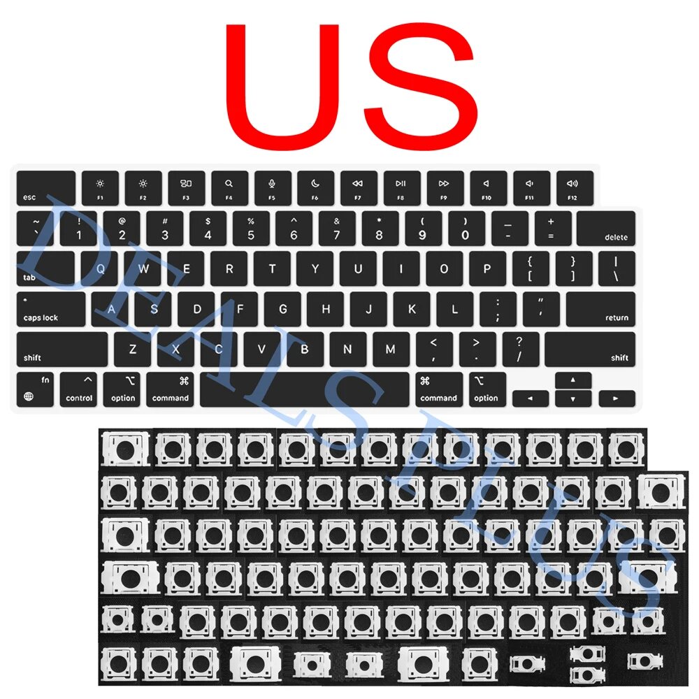 Колпачки для клавиш и петли для Macbook M1 M2 M3 M4 US