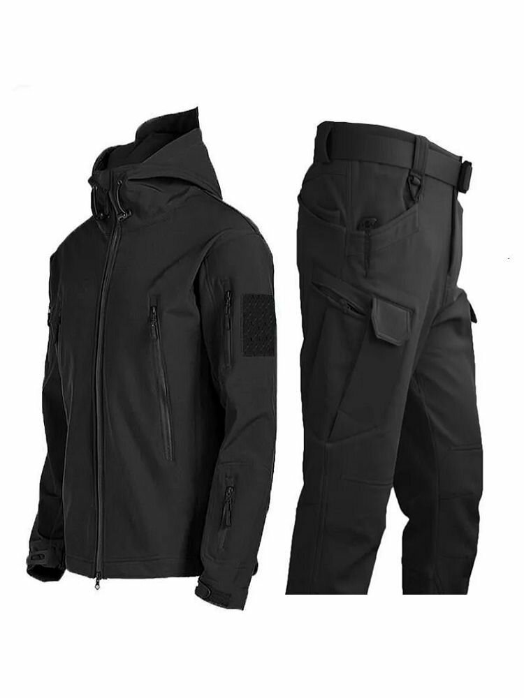 Костюм тактический ESDY SoftShell Чёрный - размер L