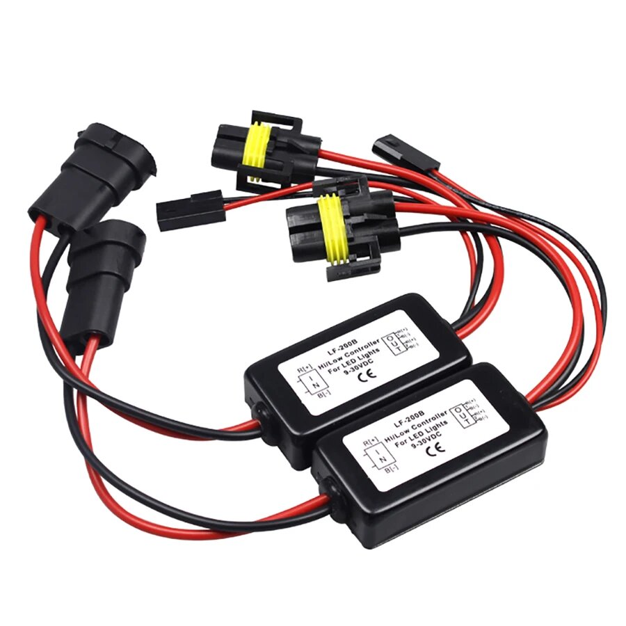 1 пара, контроллер дальнего/ближнего света H8 H11 для Bi светодиодный Fog, релейный жгут объектива, соединитель проводки, автомобильные аксессуары 9-30 в