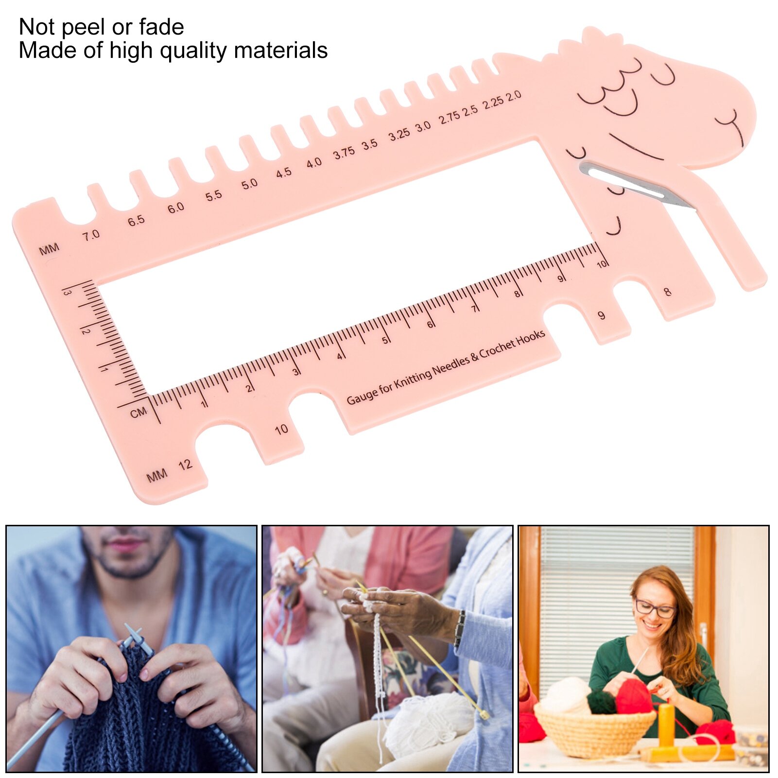 Линейка пластиковая форма овцы вязаный крючком свитер нить для вязания измерительный ткацкий вспомогательный инструмент