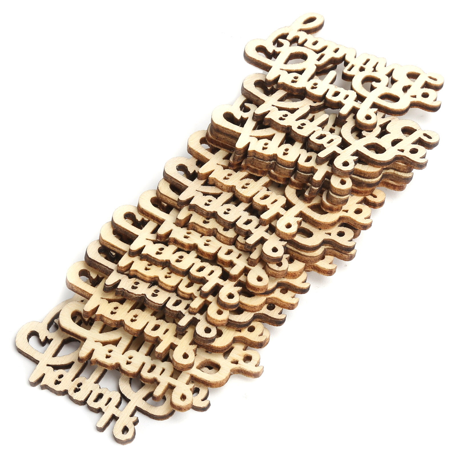 60 деревянных заготовок с надписью «С днем рождения», декоративные поделки своими руками, деревянные украшения для вечеринки.