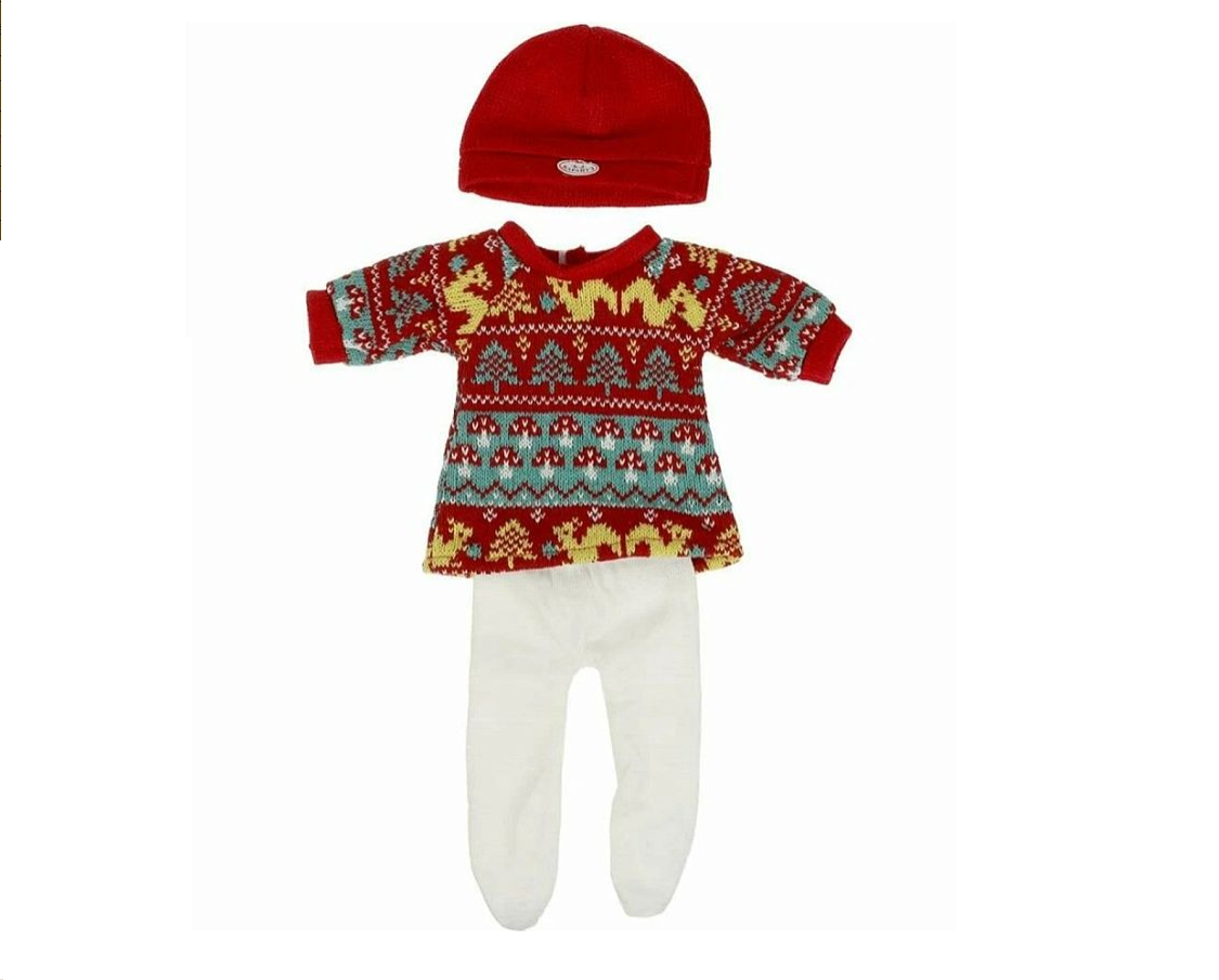 Одежда для кукол 40-46 см Карапуз Вязаная кофта, штаны, шапка ОТFY-КN-15-RU