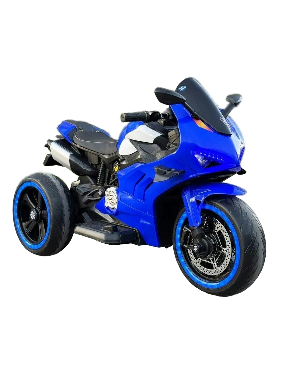 Электромотоцикл М777БХ, для детей от 3 лет, максимальная нагрузка 50кг, синий