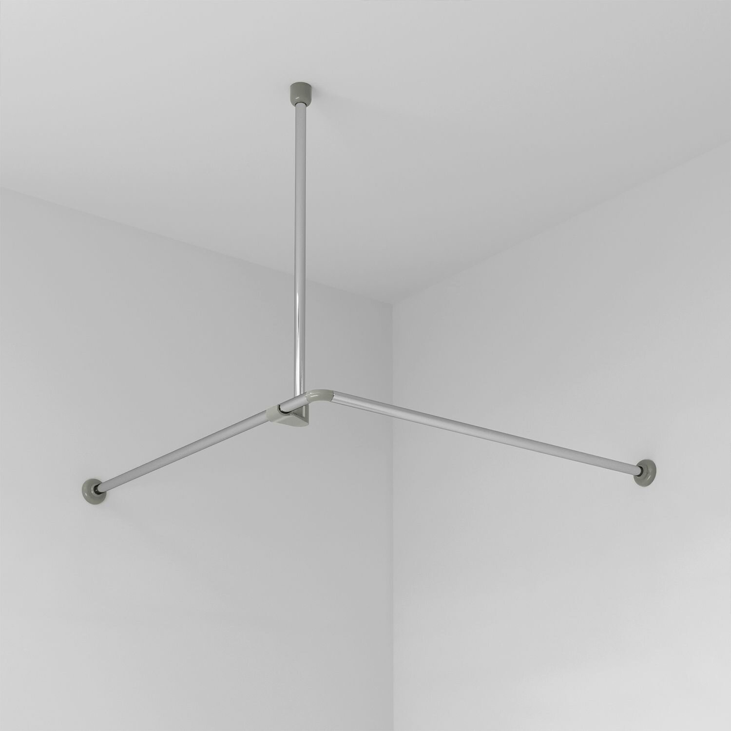 Карниз для ванной угловой 90*90см, хром,469090 WasserKRAFT