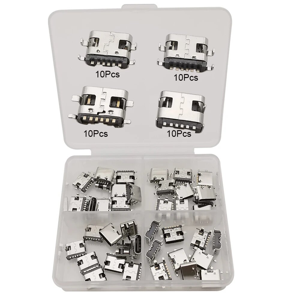 USB-разъемы Type-C для док-станции 40Pcs 6Pin