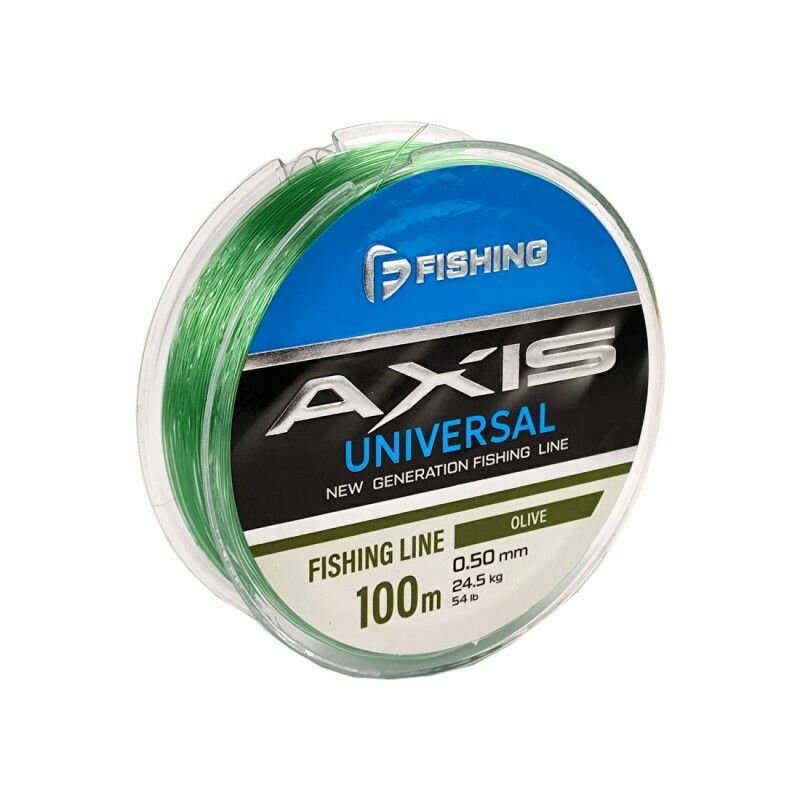 F-FISHING Леска Axis Universal Line Olive 100м 0,50мм 24,5кг 54lb