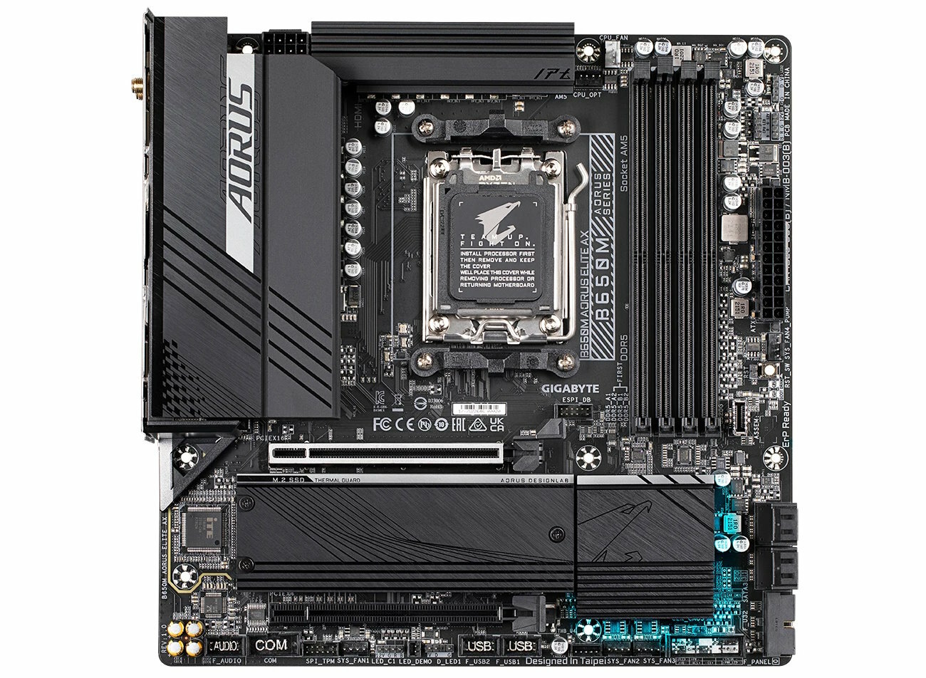 Материнская плата GIGABYTE B650M AORUS ELITE mATX AM5 AMD B650 4xDDR5 (192ГБ)
