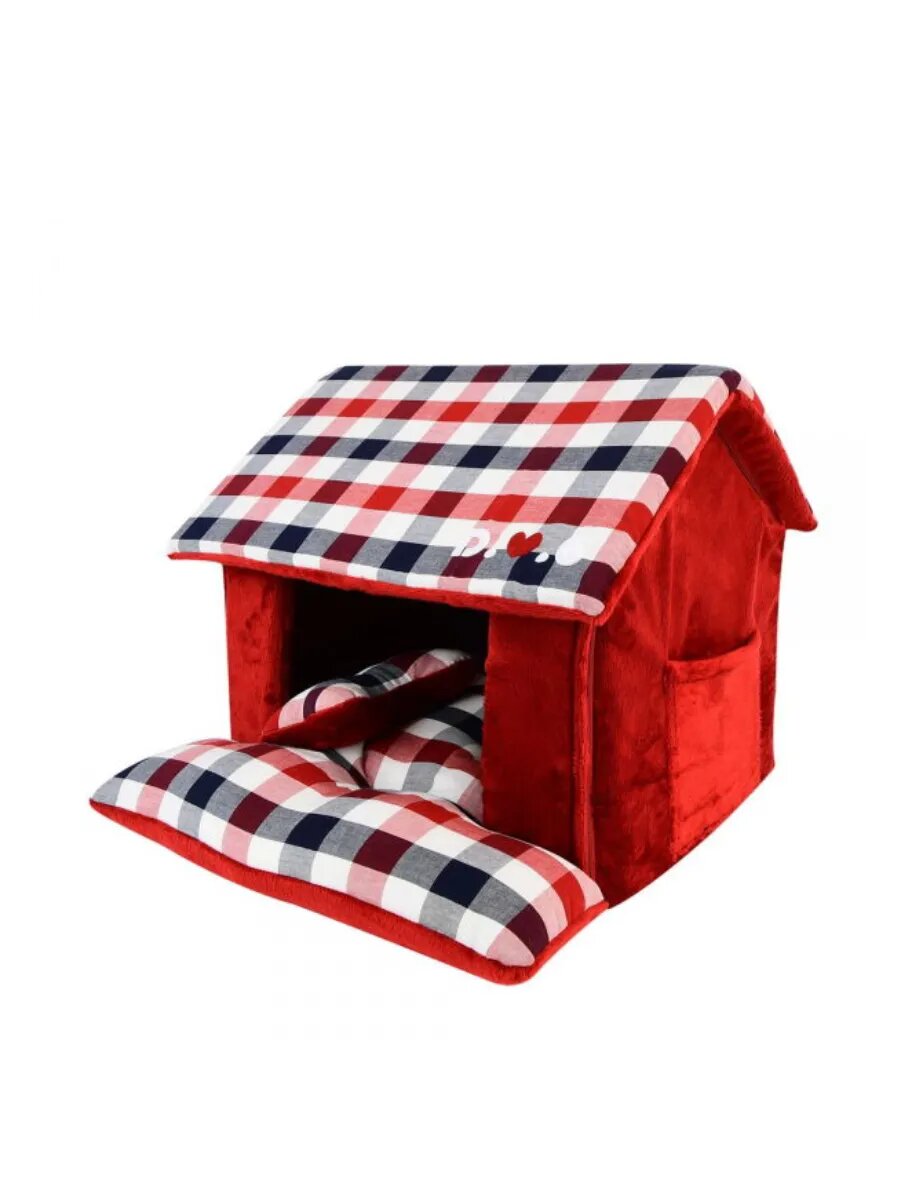 Домик для животных PUPPIA "Beaufort House", красный, 43х40х36см
