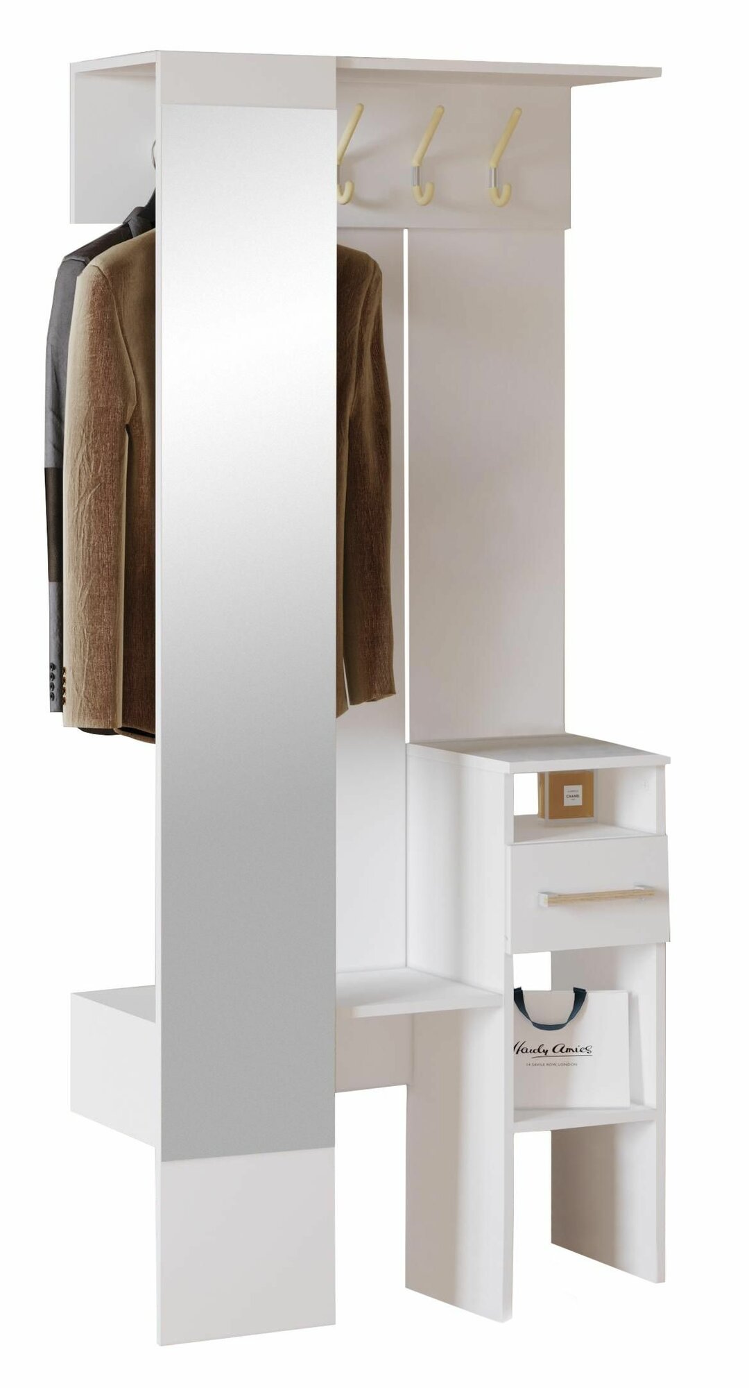 Готовая прихожая Лайфмебель Рогес белая