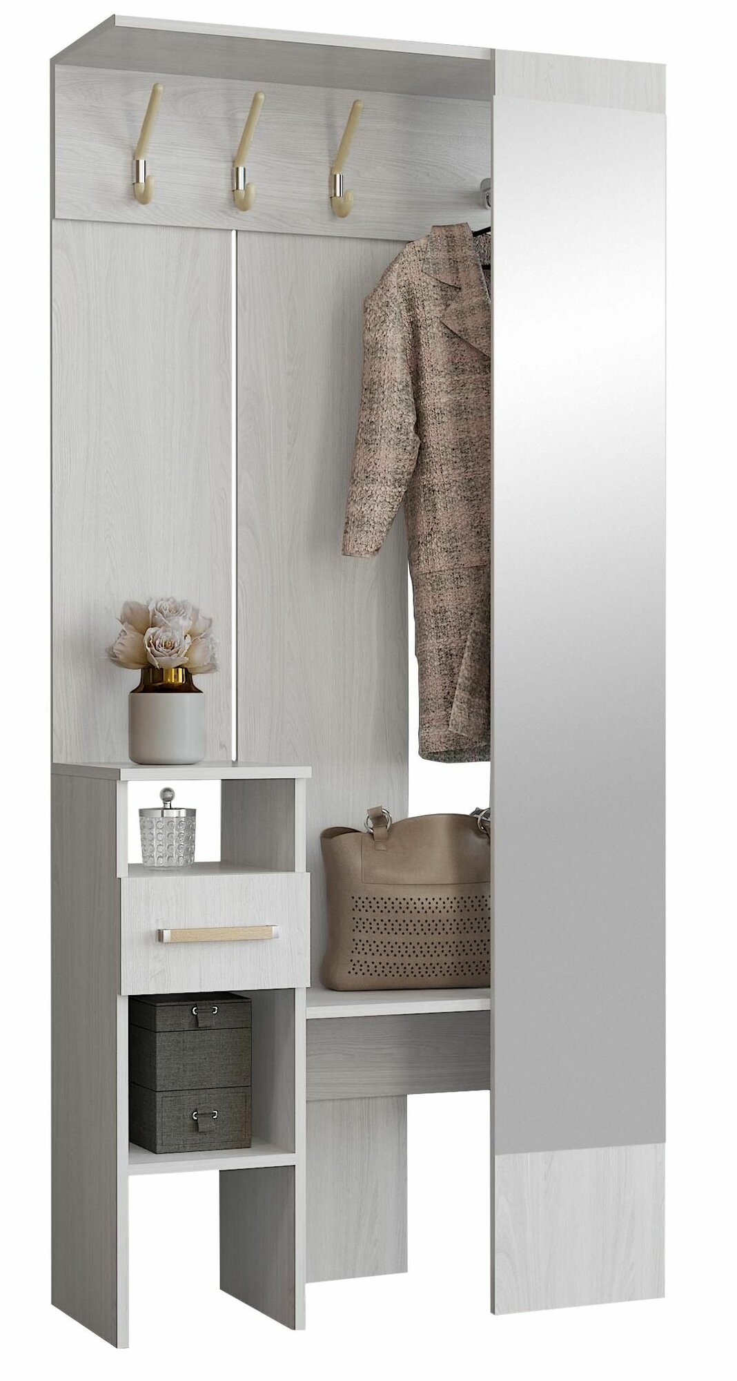 Готовая прихожая Лайфмебель Рогес анкор светлый