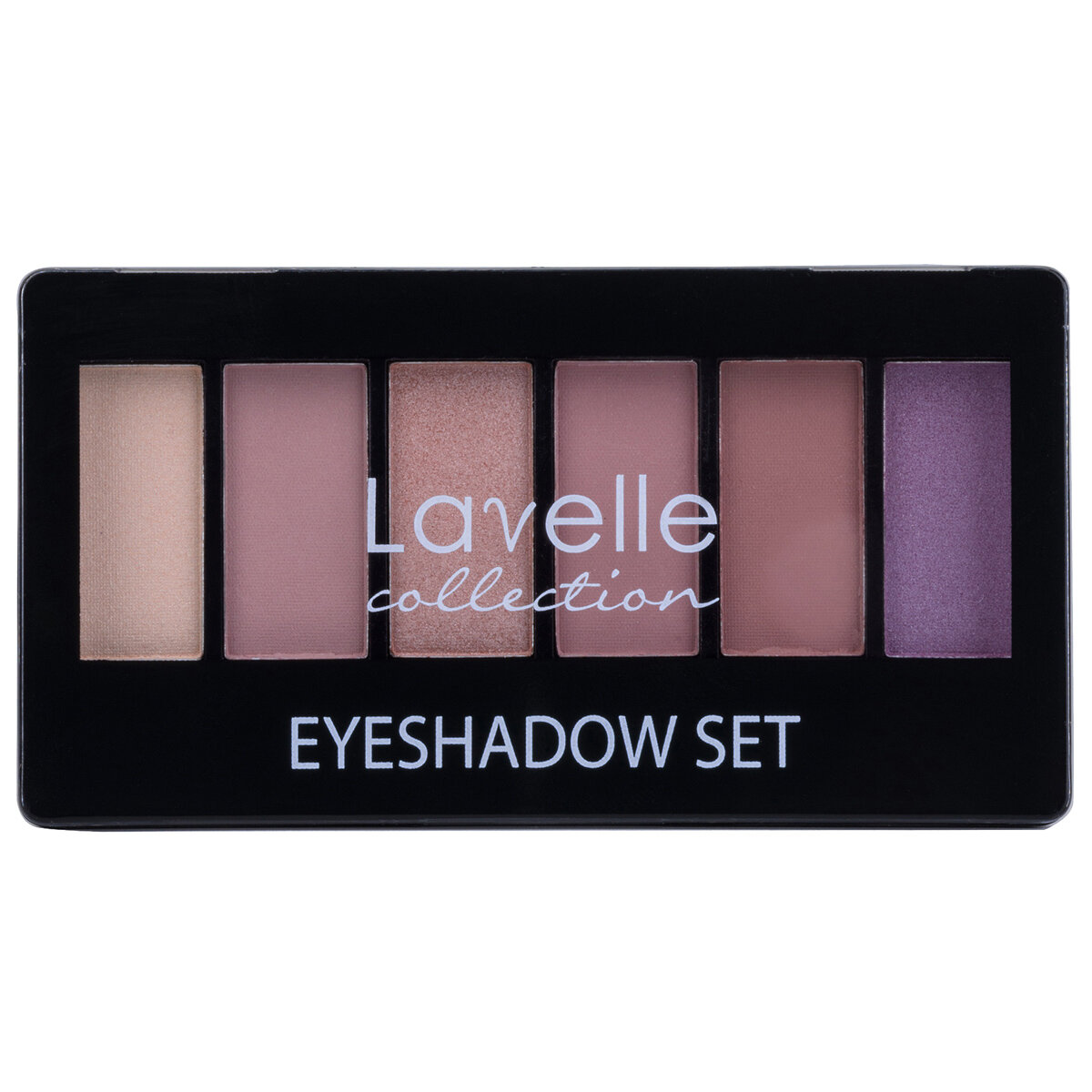 Палетка теней для век Lavelle 6 оттенков тон 03 бежево-сливовый