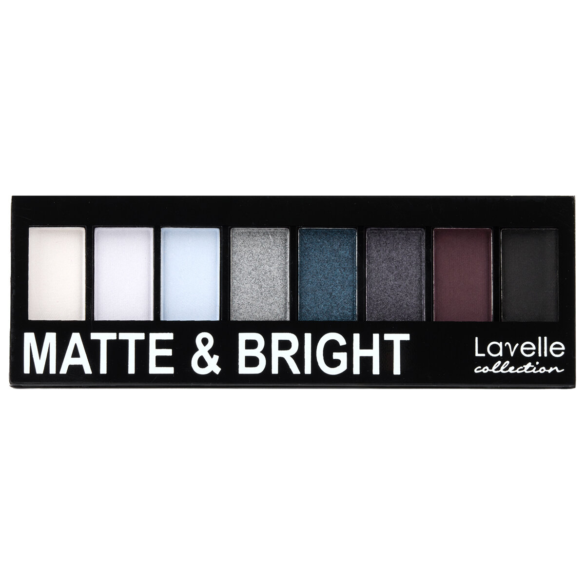 Палетка теней для век Lavelle Matte & Bright тон 02 серо-голубые тона
