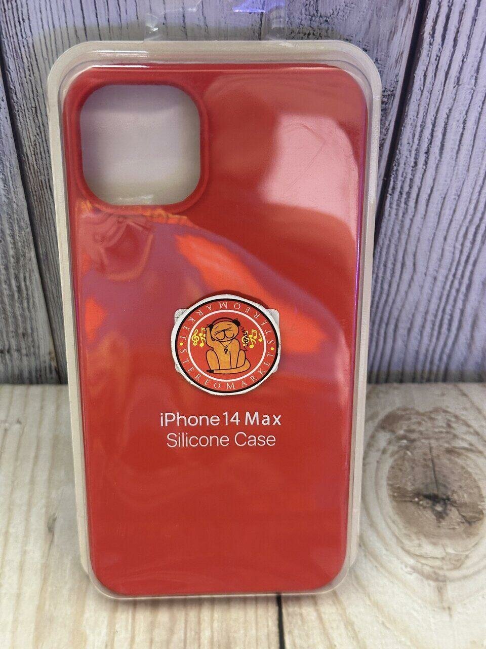 Чехол для Apple iPhone 14 MAx Silicone Case без лого (полная защита)красный