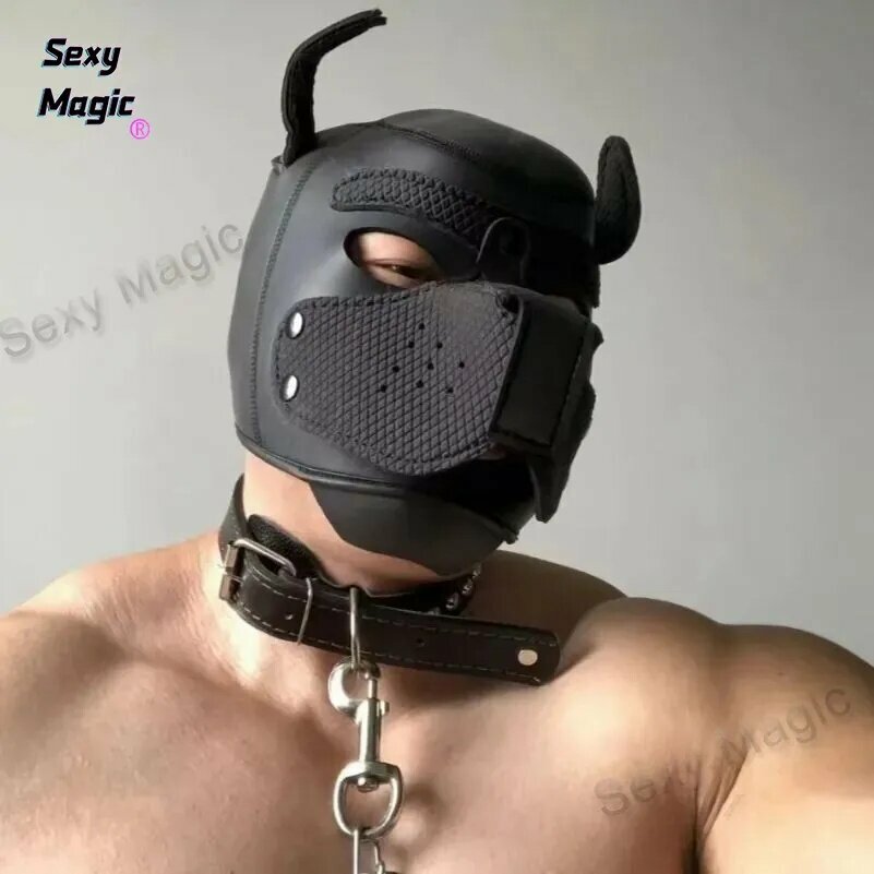 Маска БДСМ / БДСМ головной убор / Унисекс маски для косплея собак